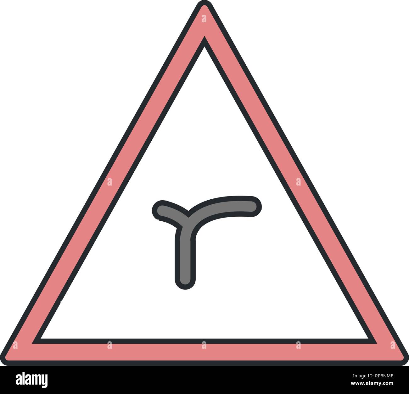 Vector Junction of bend ahead Road Sign Icon Stock Vector Image & Art ...