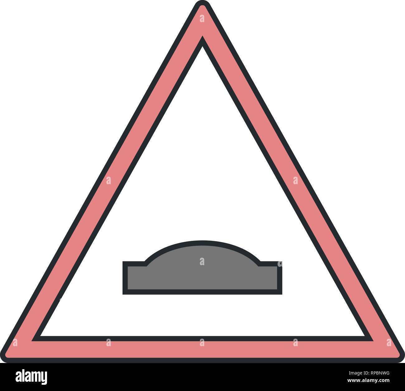 Vector Hump bridge Road Sign Icon Stock Vector Image & Art - Alamy