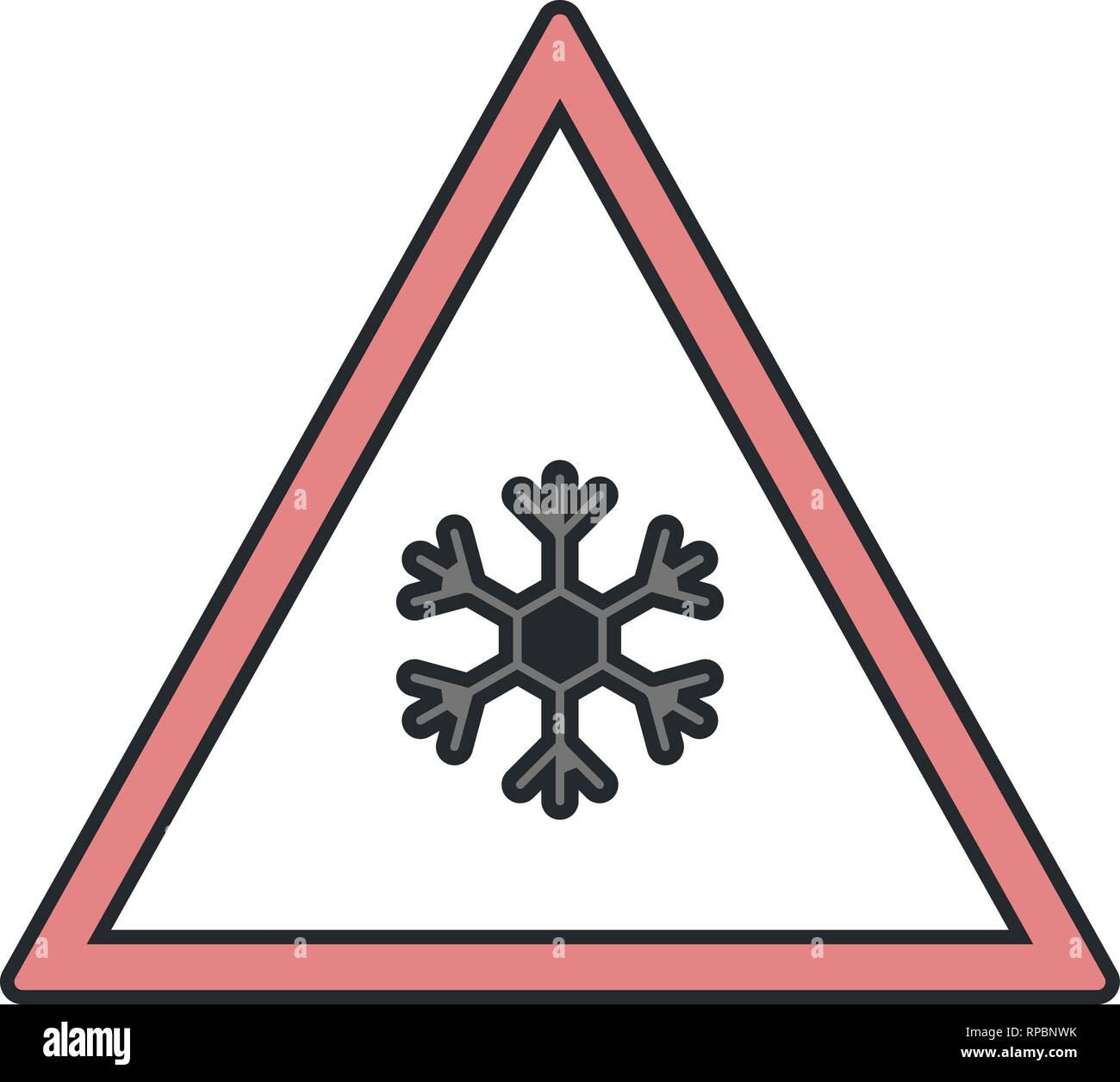 Vector Risk of ice Road Sign Icon Stock Vector Image & Art - Alamy