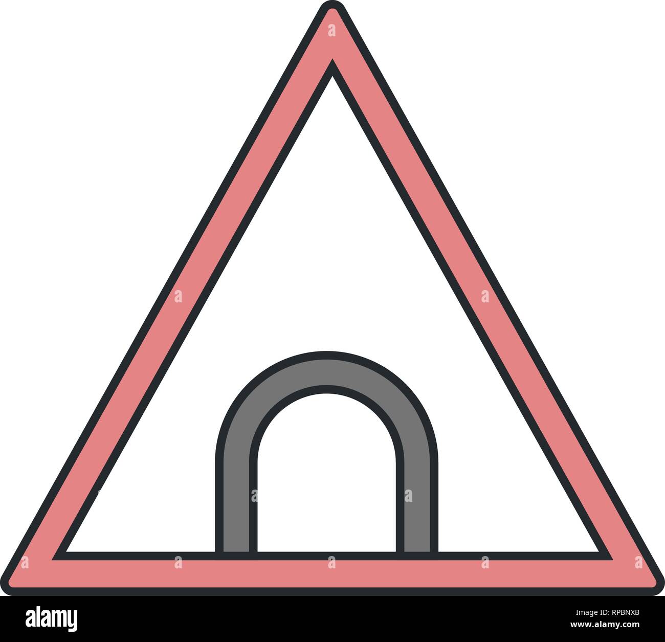 Vector Tunnel Road Sign Icon Stock Vector Image & Art - Alamy