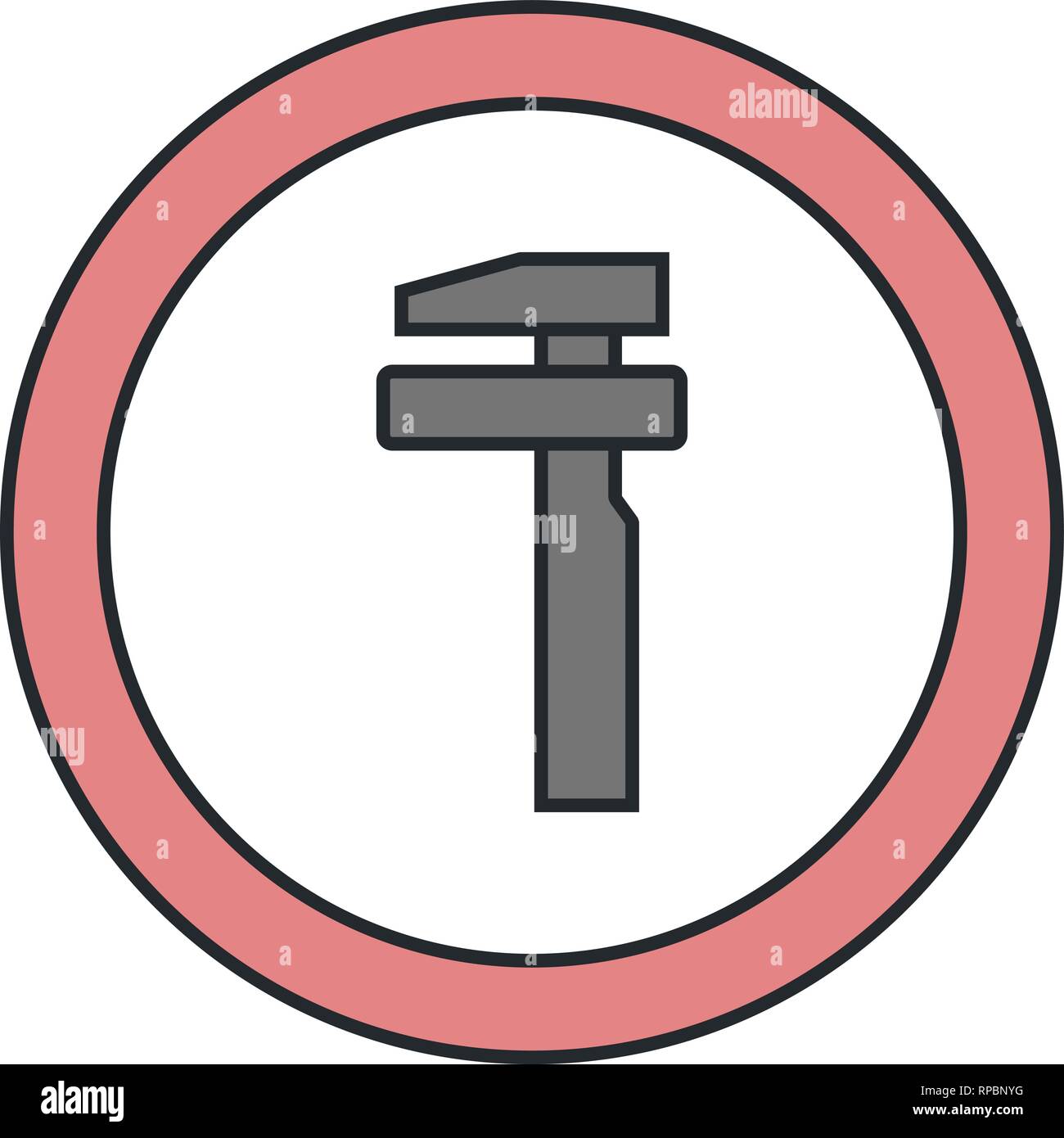 Vector Break Down Service Road Sign Icon Stock Vector Image & Art - Alamy