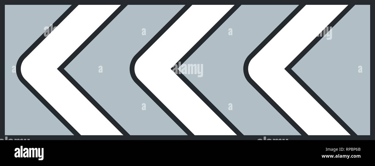 Vector Sharp deviation of route to left Road Sign Icon Stock Vector ...