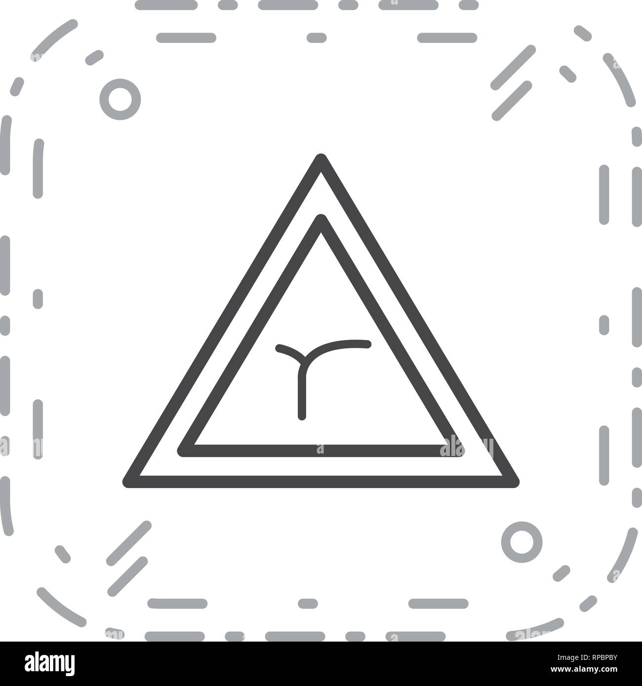 Vector Junction of bend ahead Road Sign Icon Stock Vector Image & Art ...