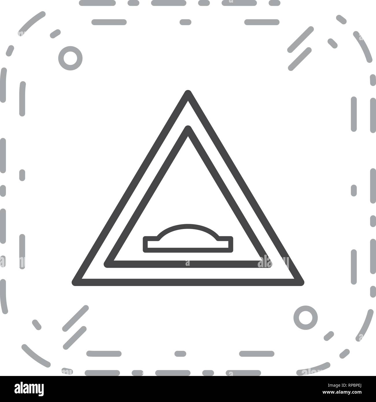 Vector Hump bridge Road Sign Icon Stock Vector Image & Art - Alamy