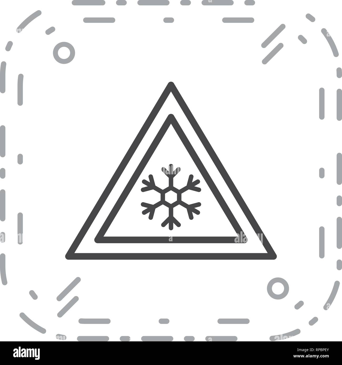 Vector Risk of ice Road Sign Icon Stock Vector Image & Art - Alamy