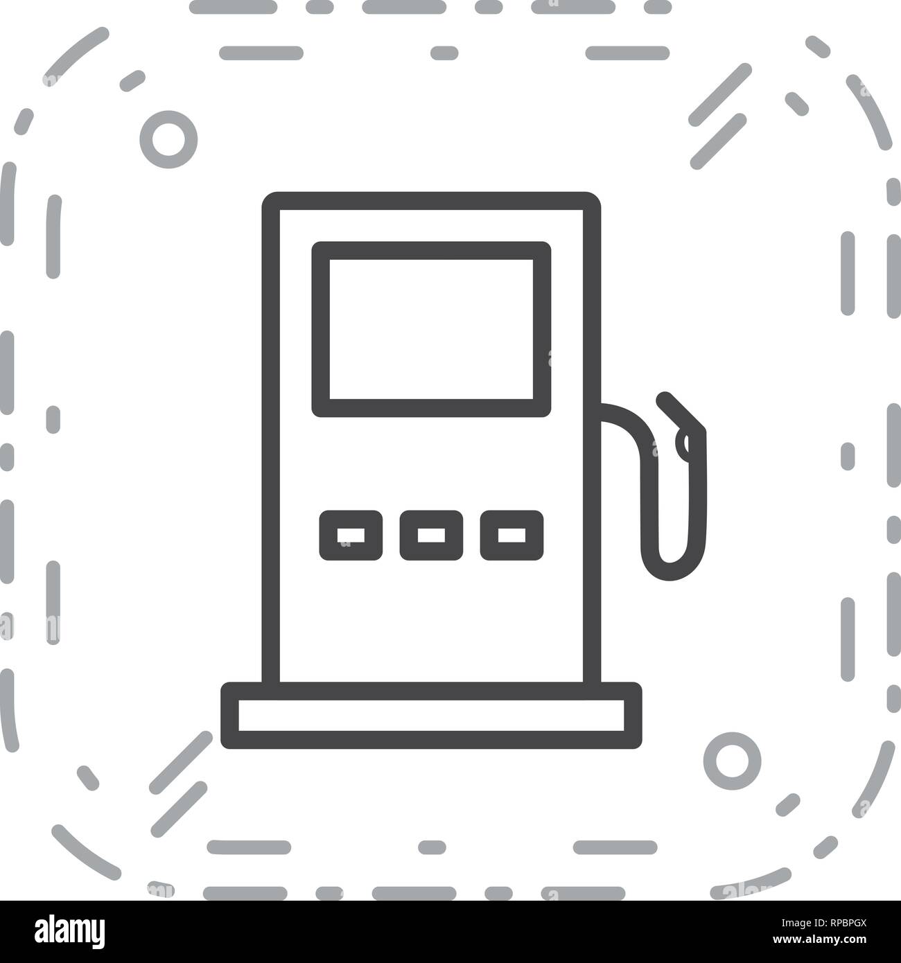 Vector Filling Station Road Sign Icon Stock Vector Image & Art - Alamy