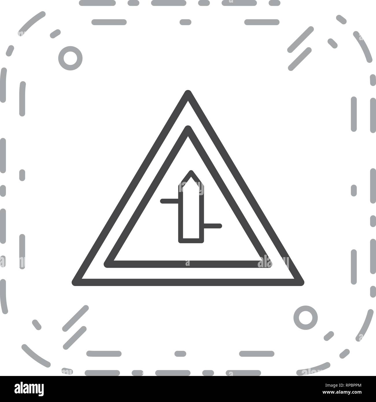 Vector Minor cross roads from left to right Road Sign Icon Stock Vector ...