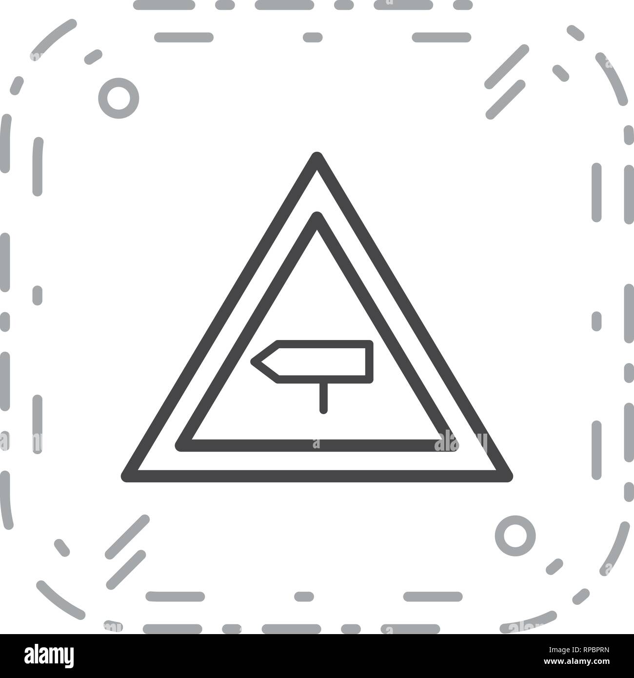 Vector Major cross road Road Sign Icon Stock Vector Image & Art - Alamy