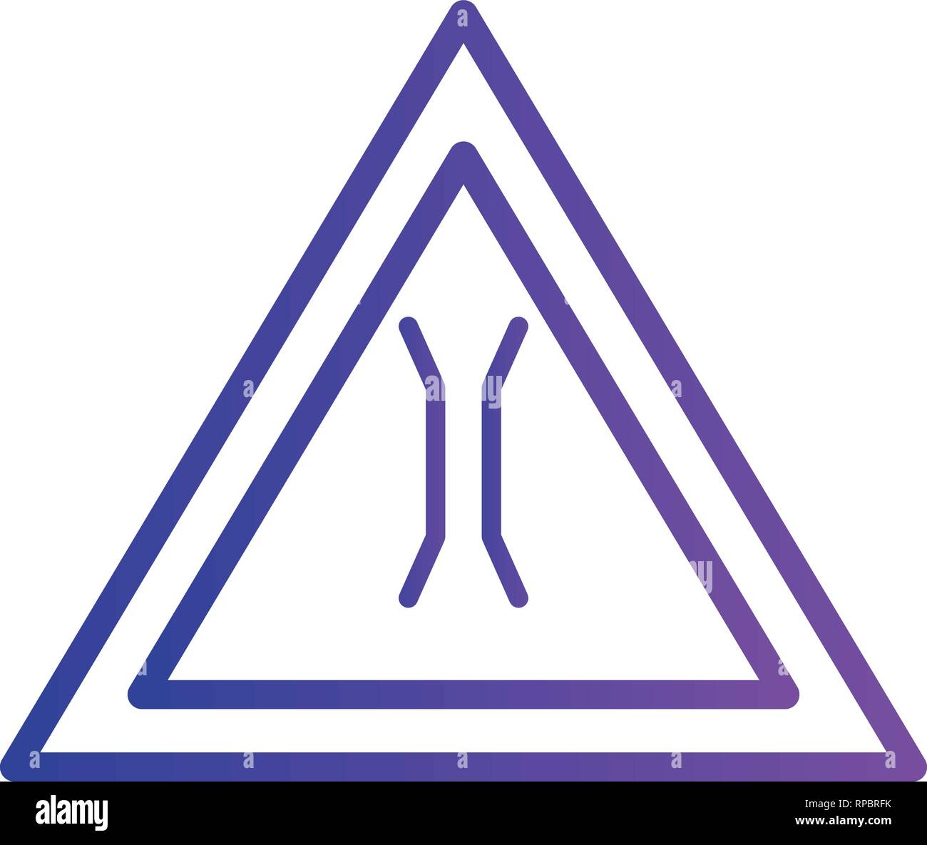 Vector Narrow bridge Road Sign Icon Stock Vector Image & Art - Alamy