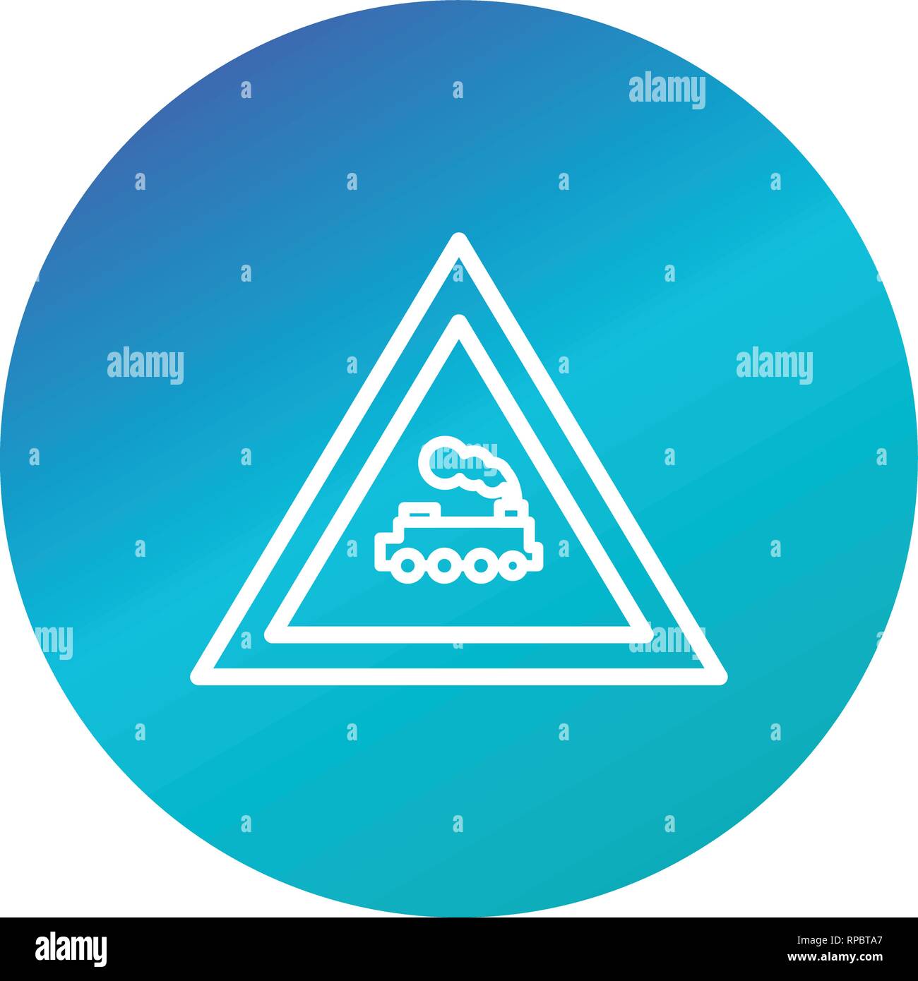 Vector Level crossing Train Road Sign Icon Stock Vector Image & Art - Alamy