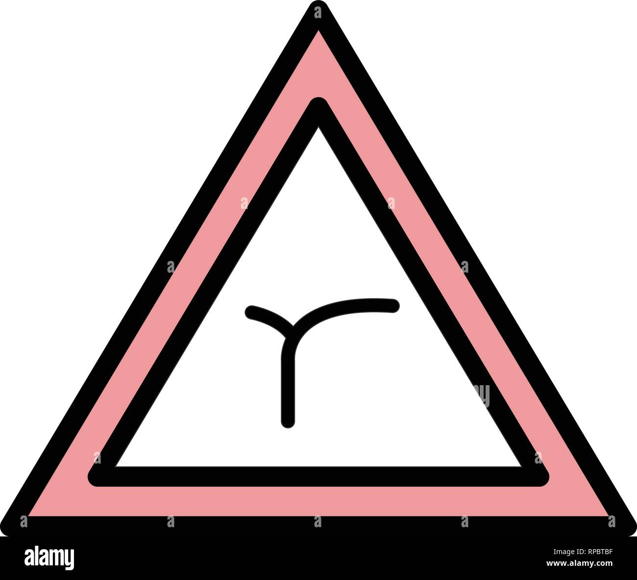 Vector Junction of bend ahead Road Sign Icon Stock Vector Image & Art ...
