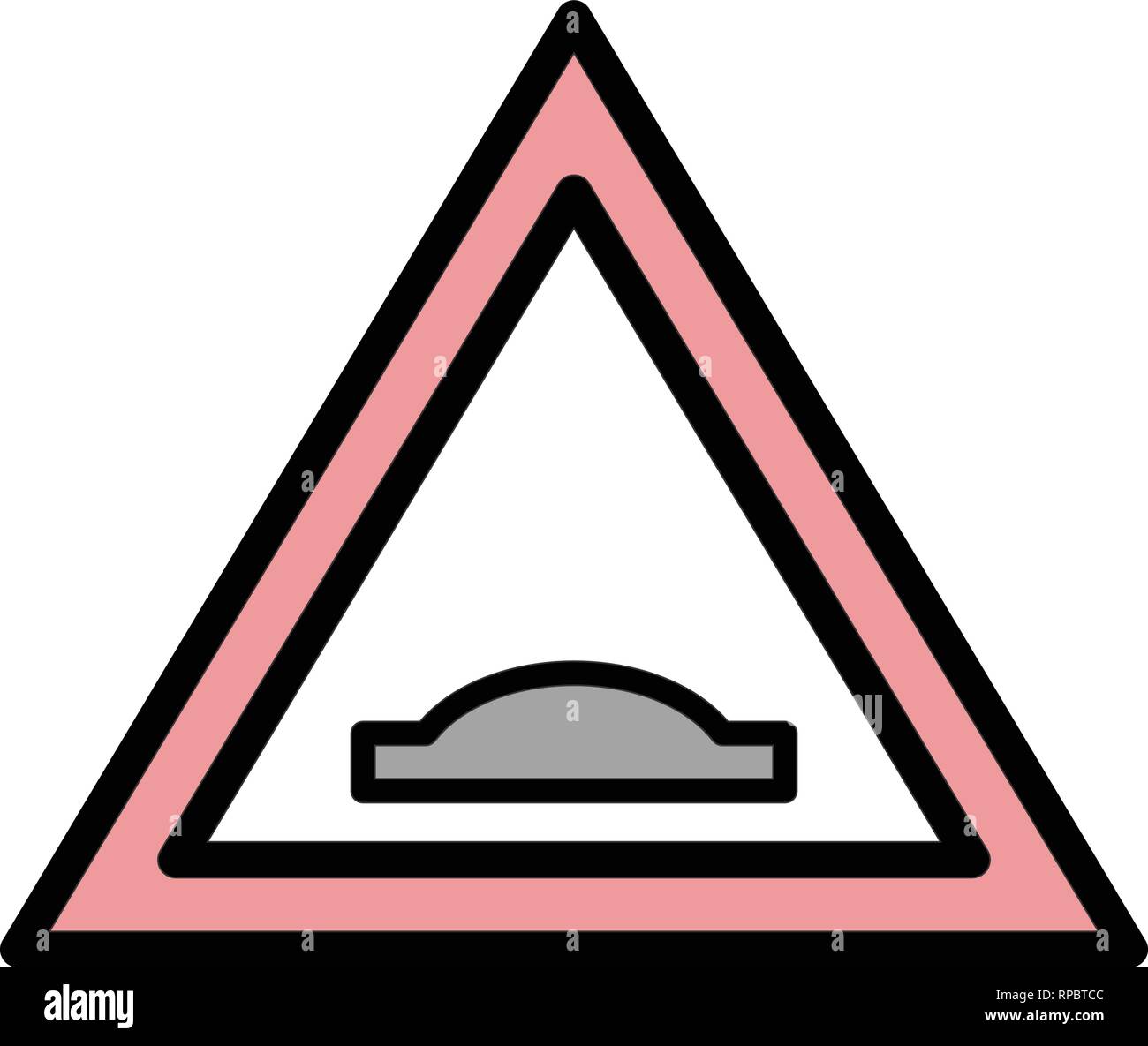 Vector Hump bridge Road Sign Icon Stock Vector Image & Art - Alamy