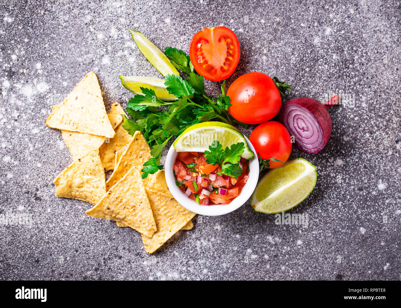 Traditional mexican tomato salsa sauce Stock Photo - Alamy