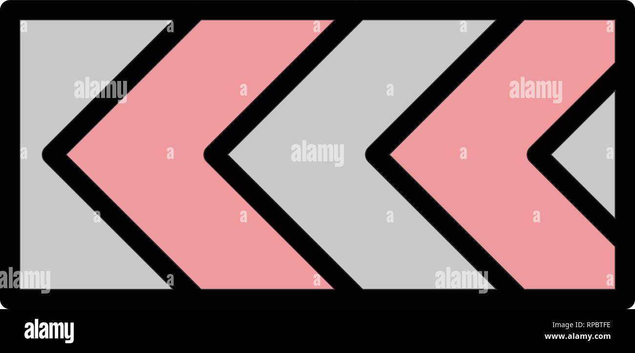 Vector Sharp deviation of route to left Road Sign Icon Stock Vector ...