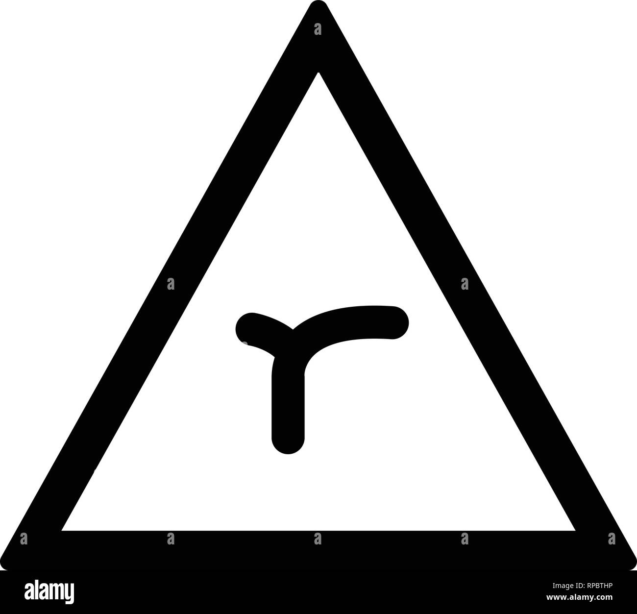 Vector Junction of bend ahead Road Sign Icon Stock Vector Image & Art ...