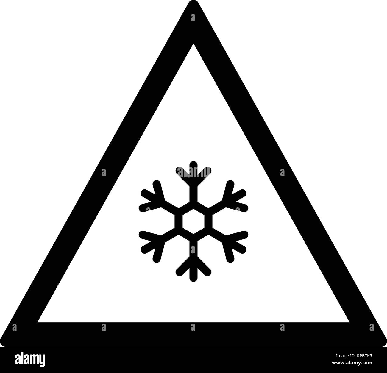 Vector Risk of ice Road Sign Icon Stock Vector Image & Art - Alamy