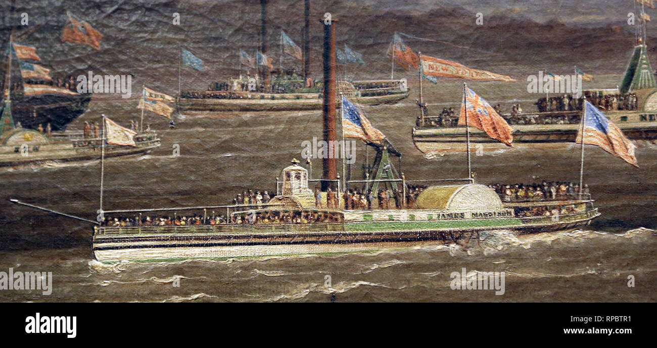 Steam ship oil painting hi-res stock photography and images - Alamy
