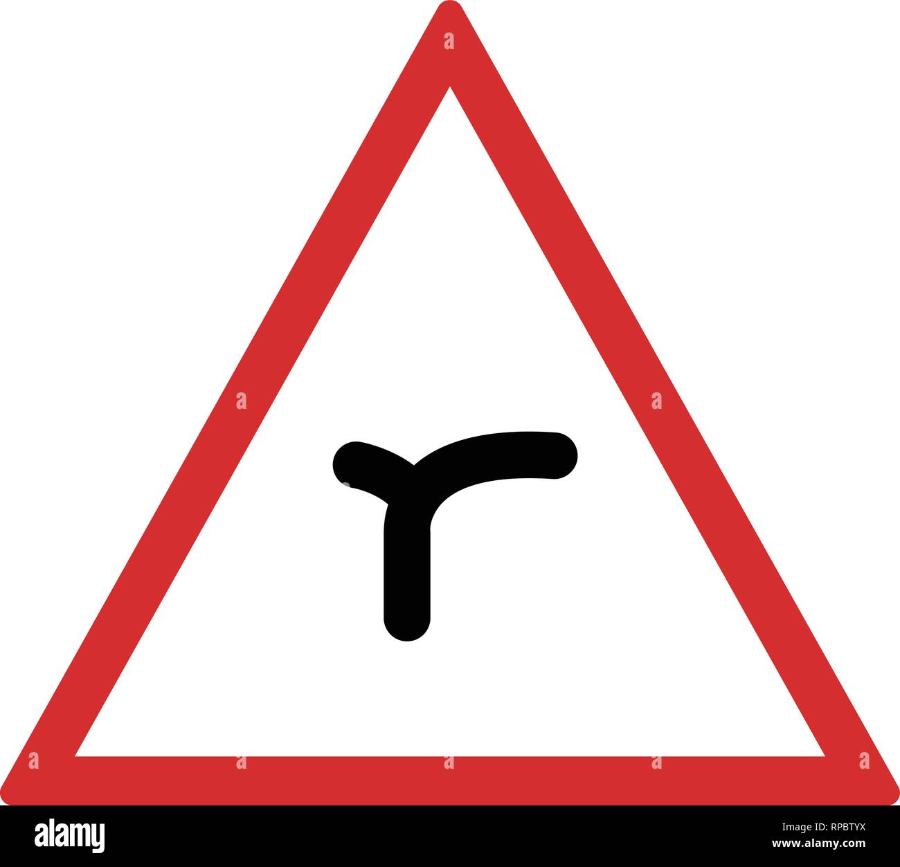 Vector Junction of bend ahead Road Sign Icon Stock Vector Image & Art ...