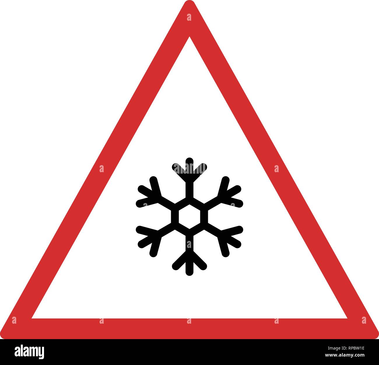 Vector Risk of ice Road Sign Icon Stock Vector Image & Art - Alamy