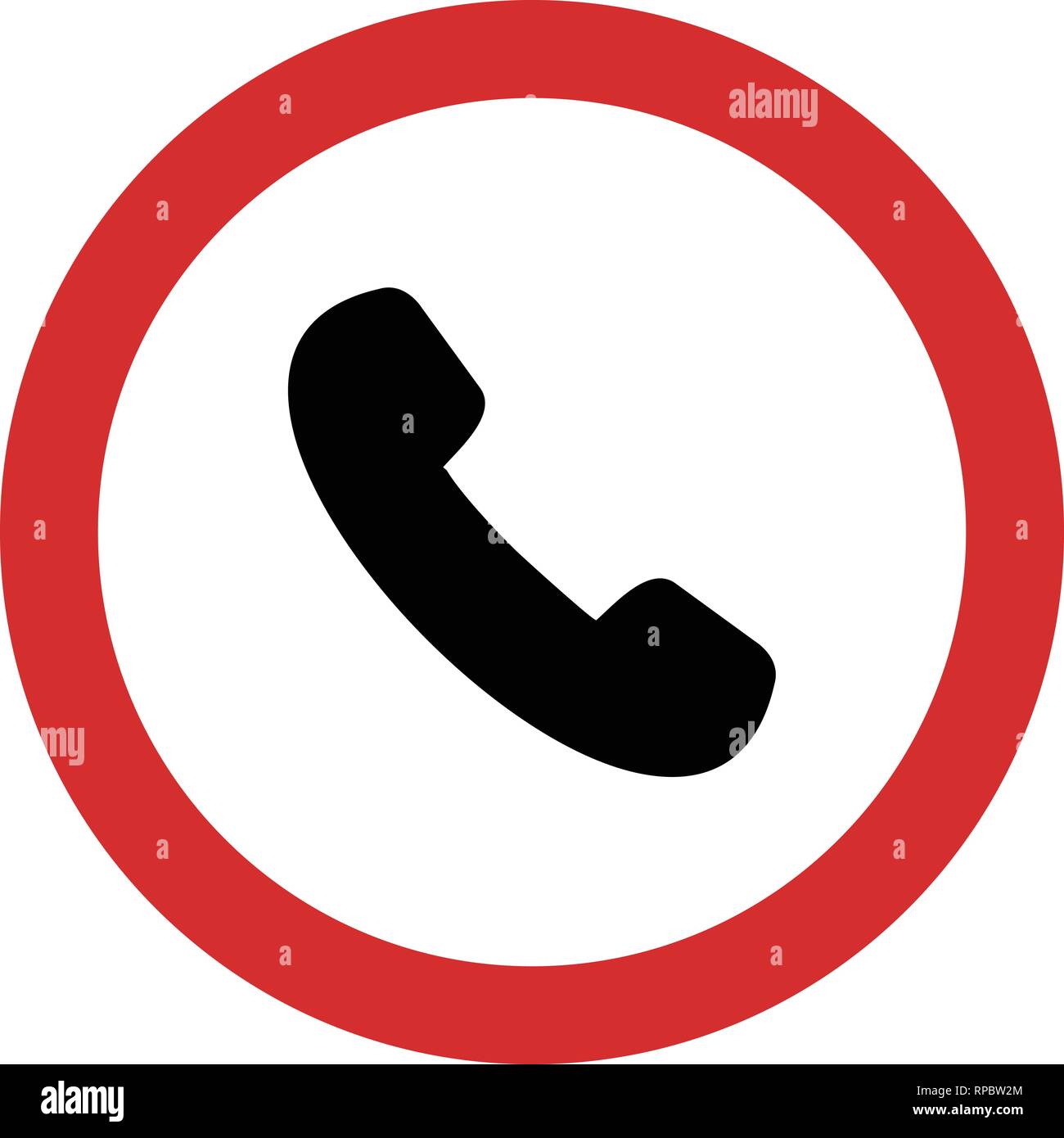 Vector Telephone Road Sign Icon Stock Vector Image & Art - Alamy