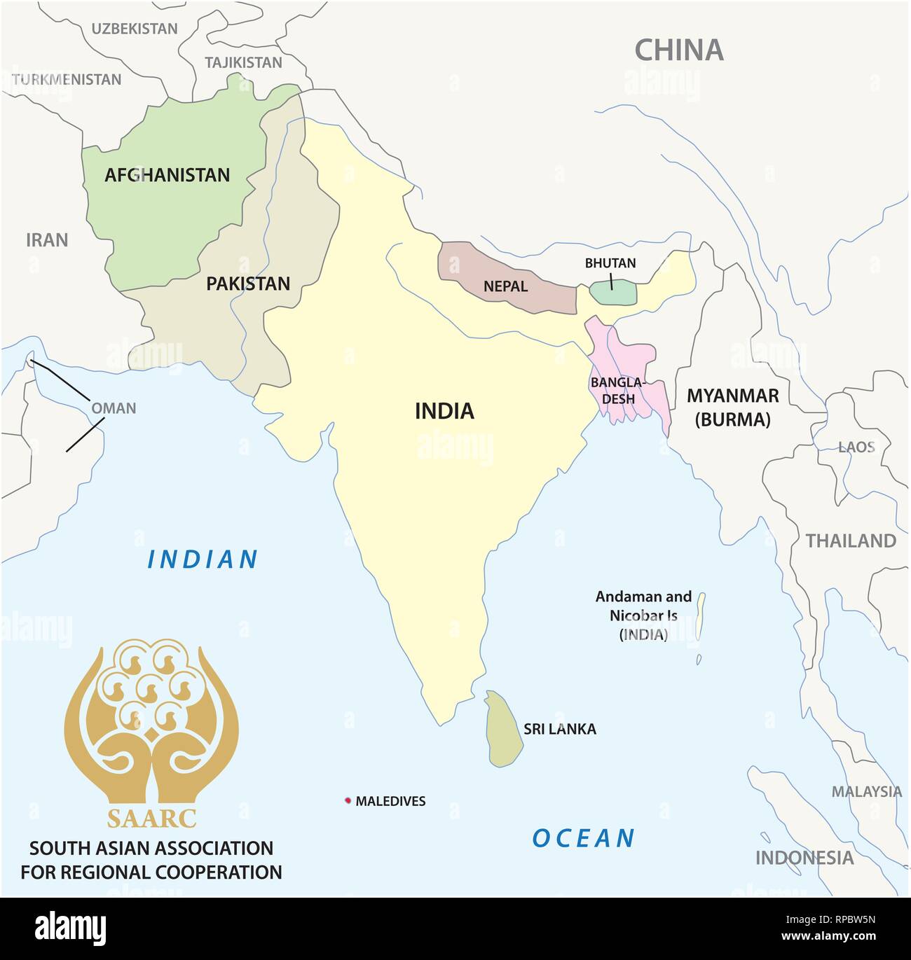 Asia Map Pakistan