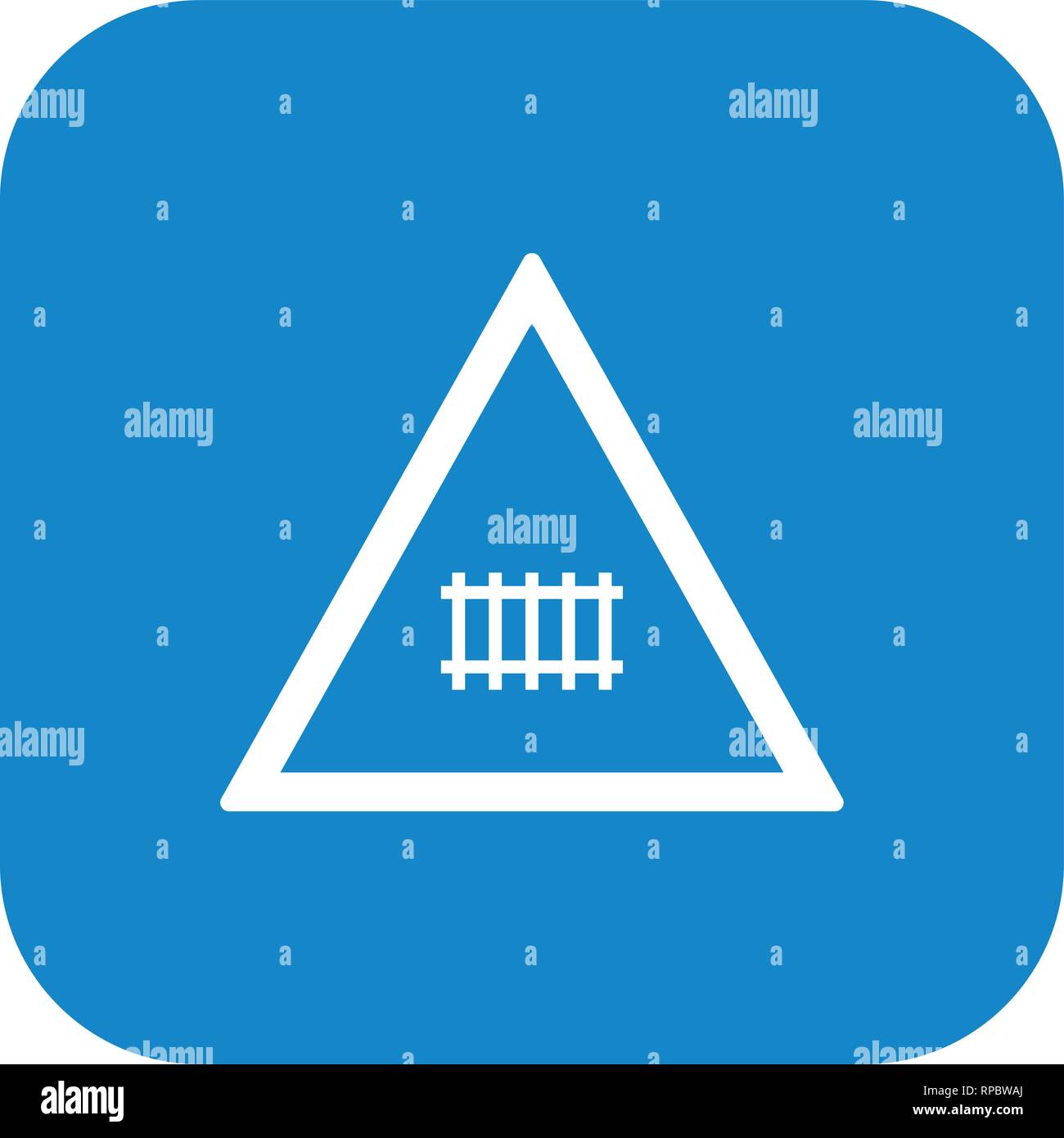 Vector Level crossing (with gate) Road Sign Icon Stock Vector Image ...