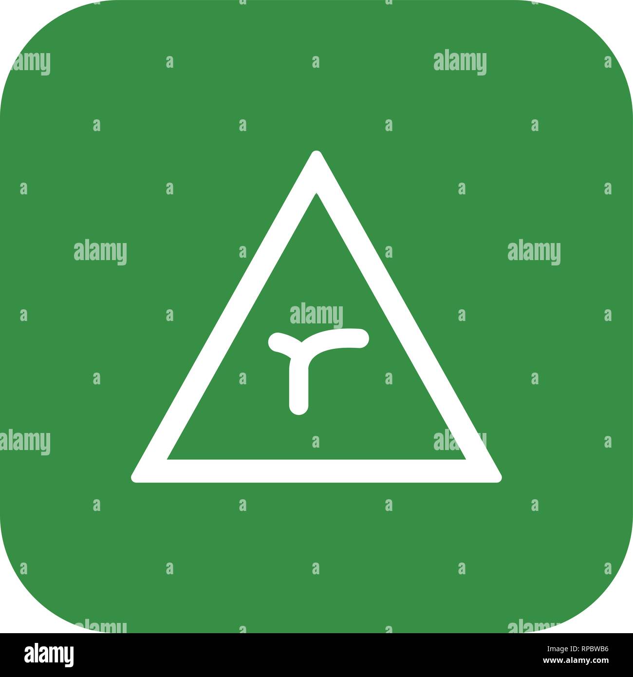 Vector Junction of bend ahead Road Sign Icon Stock Vector Image & Art ...
