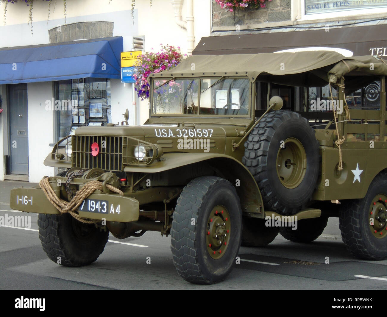 Old Military WW2 Jeeps on Display at the Start Before the Annual Val ...
