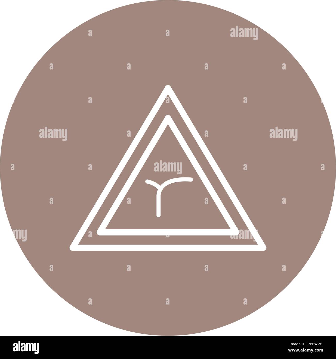 Vector Junction of bend ahead Road Sign Icon Stock Vector Image & Art ...