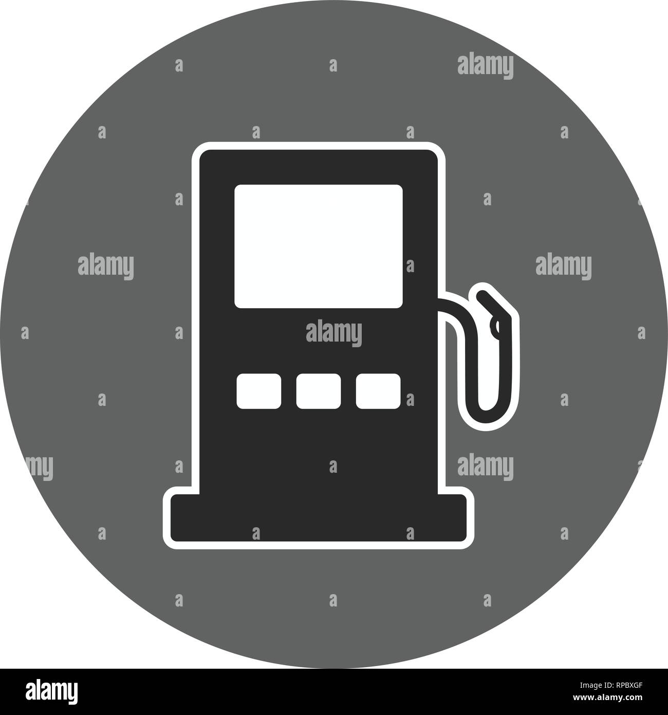 Vector Filling Station Road Sign Icon Stock Vector Image & Art - Alamy