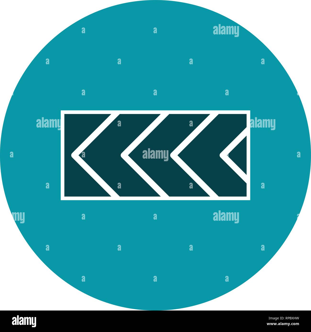 Vector Sharp deviation of route to left Road Sign Icon Stock Vector ...