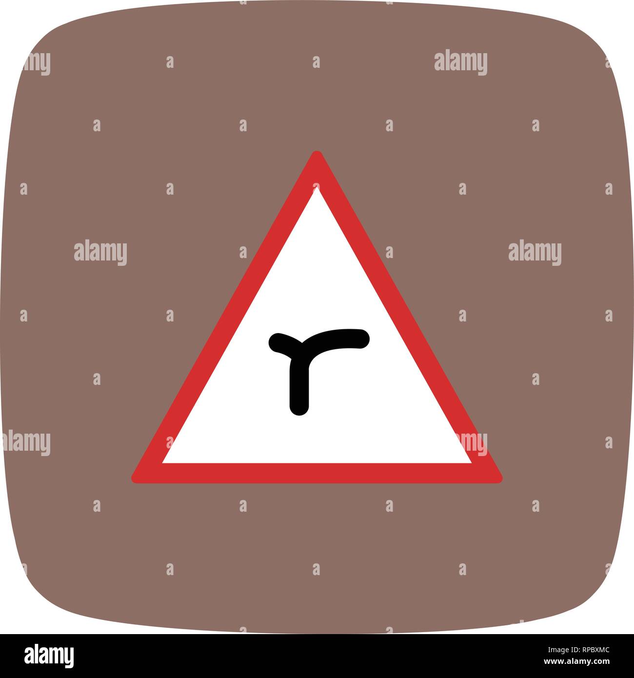 Vector Junction of bend ahead Road Sign Icon Stock Vector Image & Art ...