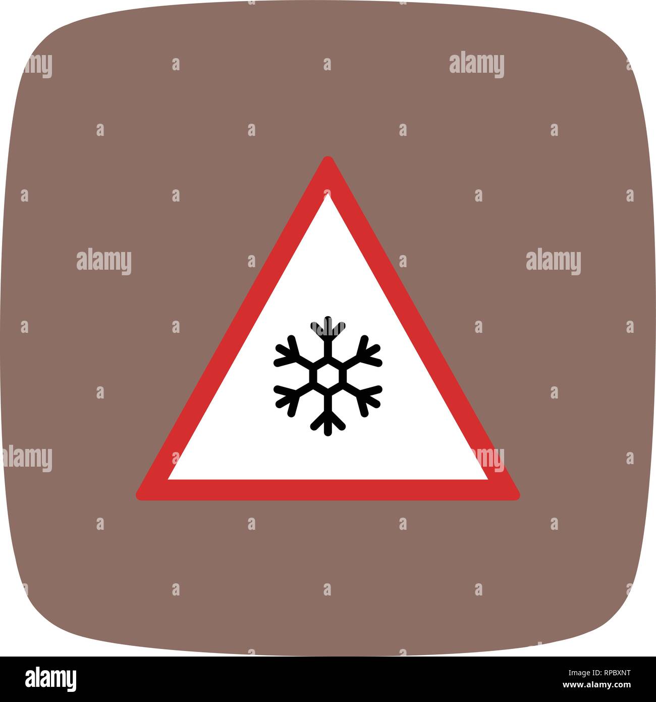Vector Risk of ice Road Sign Icon Stock Vector Image & Art - Alamy