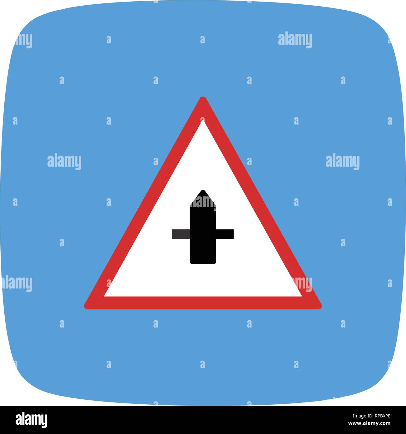Vector Minor Cross Road Sign Icon Stock Vector Image & Art - Alamy