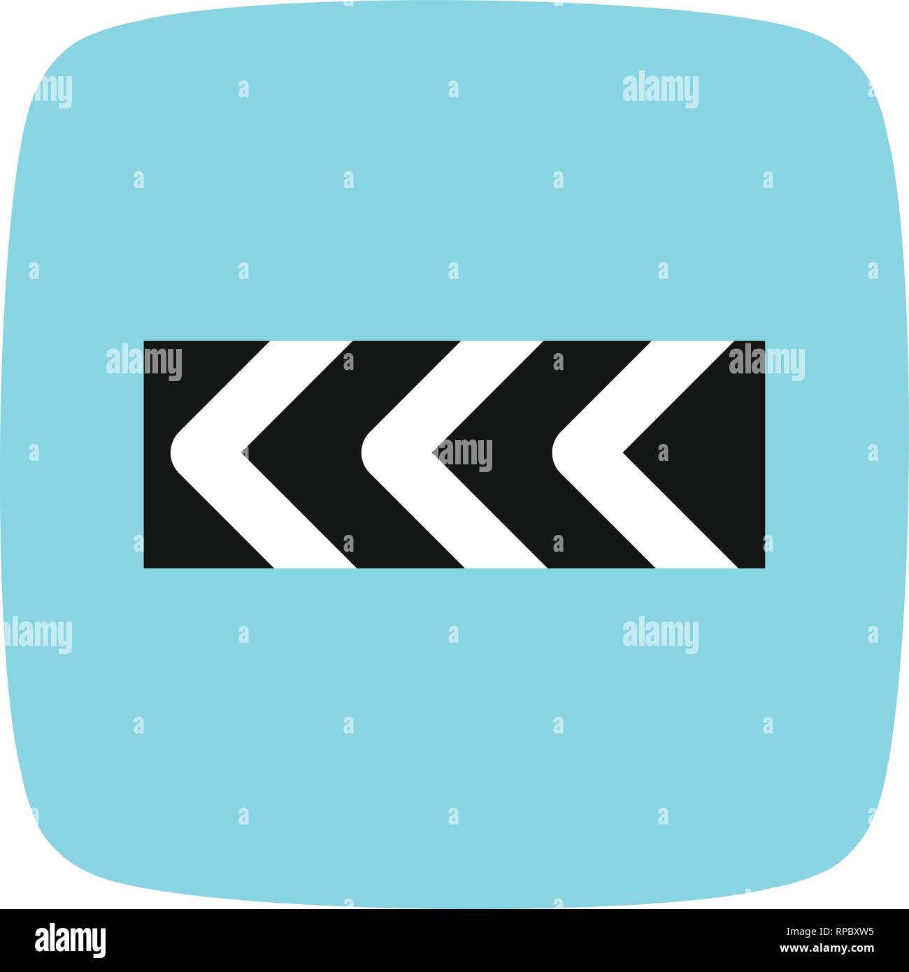 Vector Sharp deviation of route to left Road Sign Icon Stock Vector ...