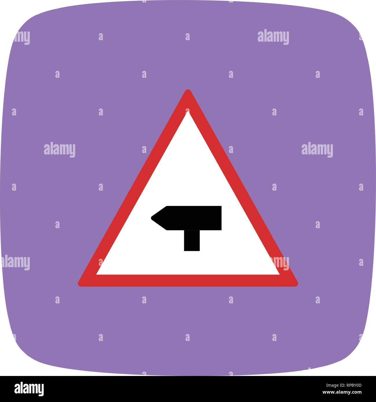 Vector Major cross road Road Sign Icon Stock Vector Image & Art - Alamy