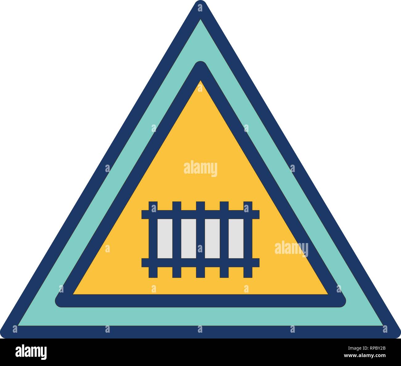 Vector Level crossing (with gate) Road Sign Icon Stock Vector Image ...