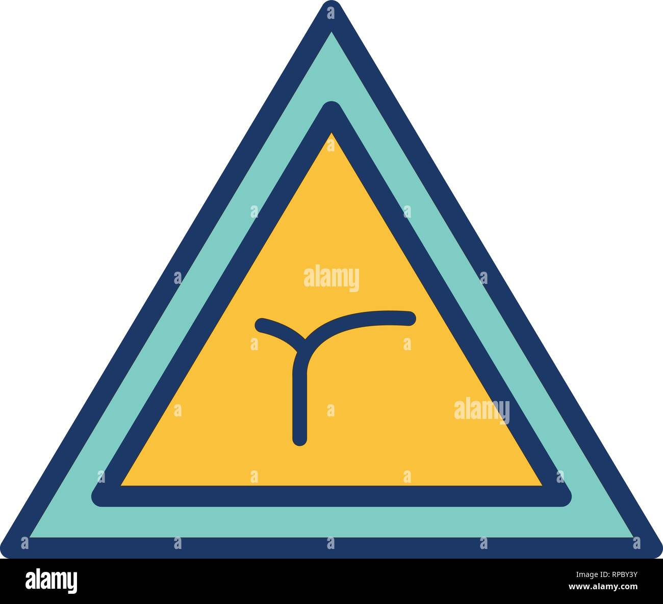 Vector Junction of bend ahead Road Sign Icon Stock Vector Image & Art ...