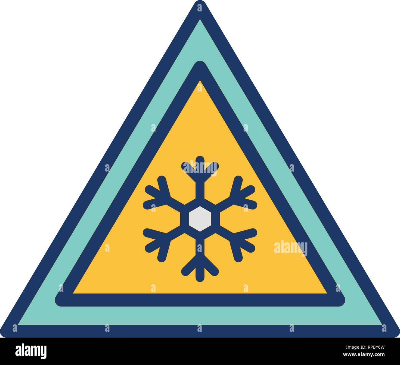 Vector Risk of ice Road Sign Icon Stock Vector Image & Art - Alamy