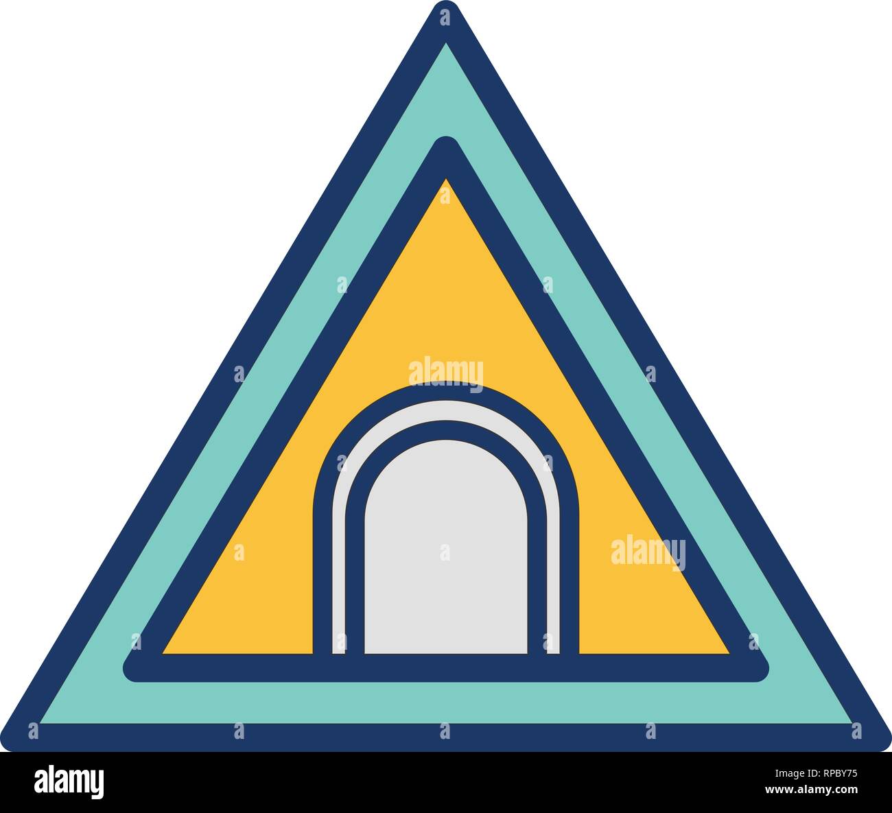 Vector Tunnel Road Sign Icon Stock Vector Image & Art - Alamy