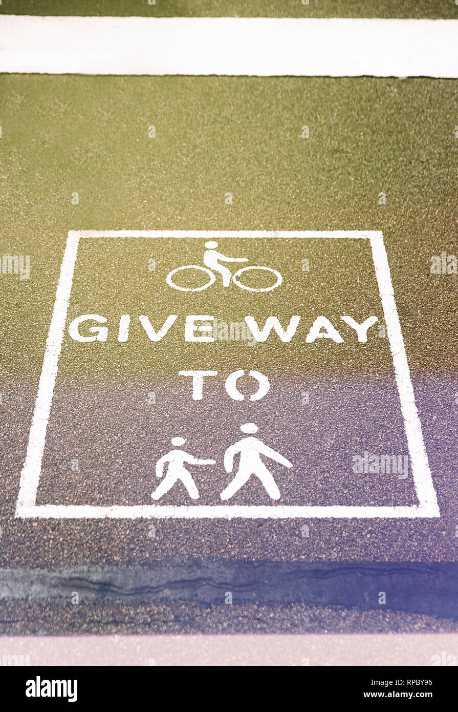 give way to Stock Photo - Alamy