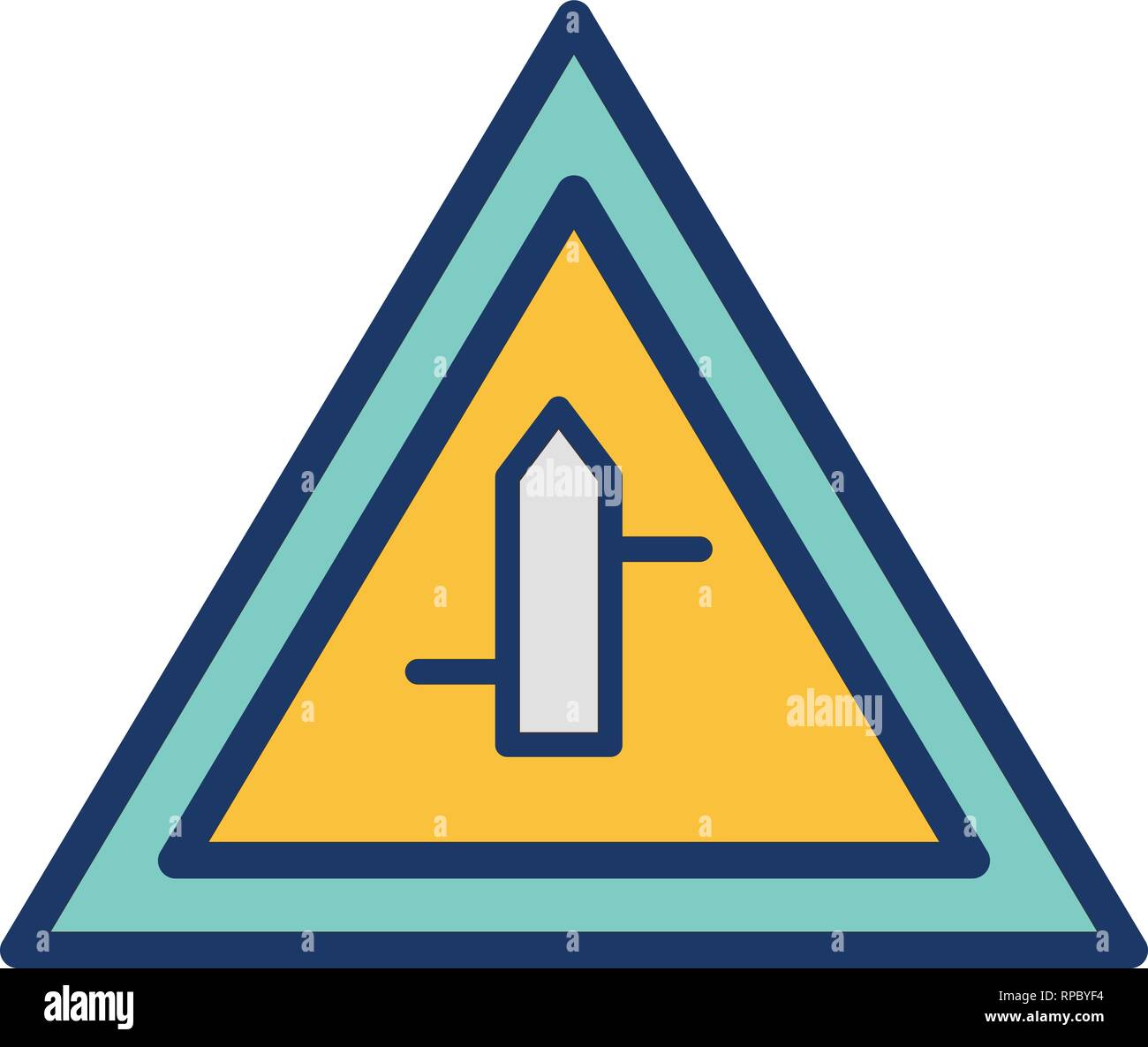 Vector Minor Cross Roads From Right To Left Road Sign Icon Stock Vector ...