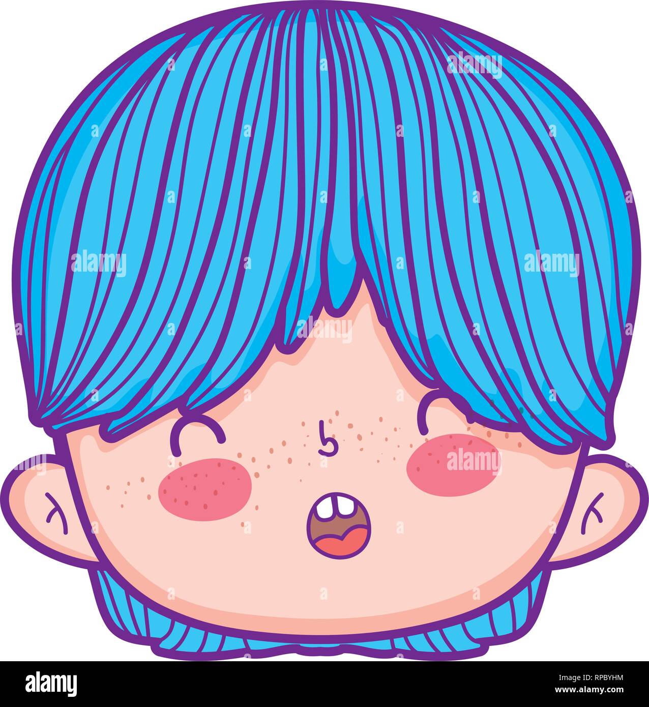 cute little boy head character Stock Vector Image & Art - Alamy