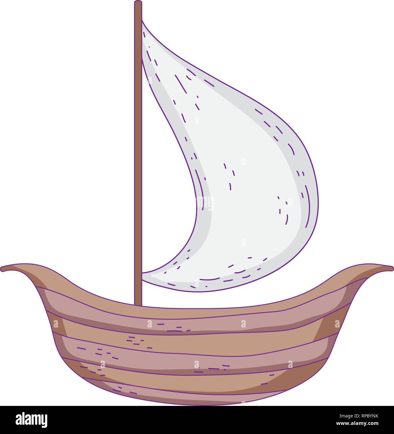 retro wooden sailboat icon Stock Vector Image & Art - Alamy