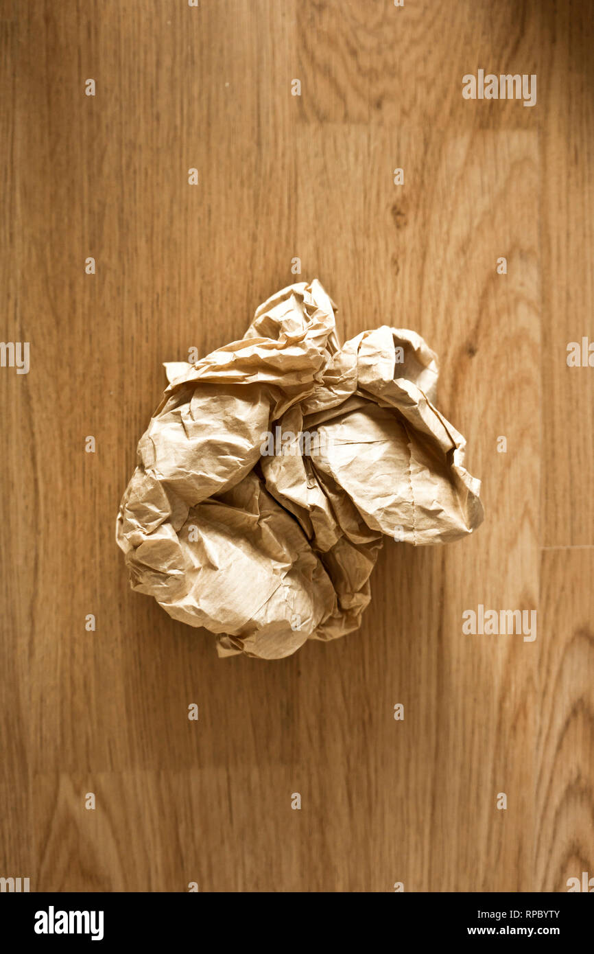 crumpled paper in a ball shape Stock Photo - Alamy