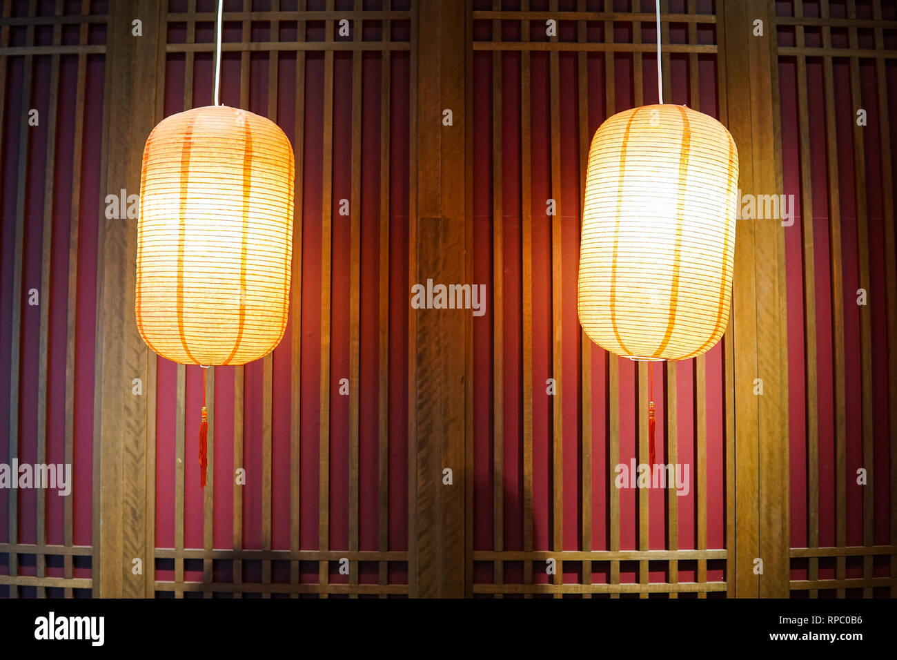 Decorative red lantern lamps in the chinese new year festival - Image ...