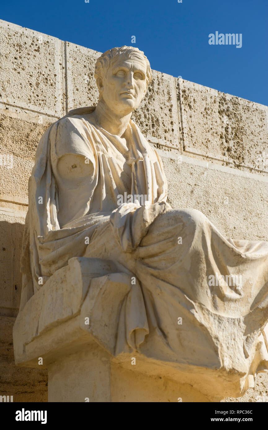 Statue of a poet, The Acropolis, Athens Stock Photo - Alamy