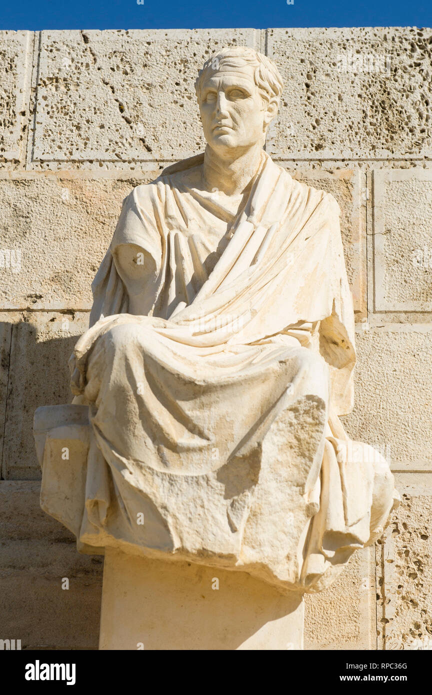 Statue of a poet, The Acropolis, Athens Stock Photo - Alamy