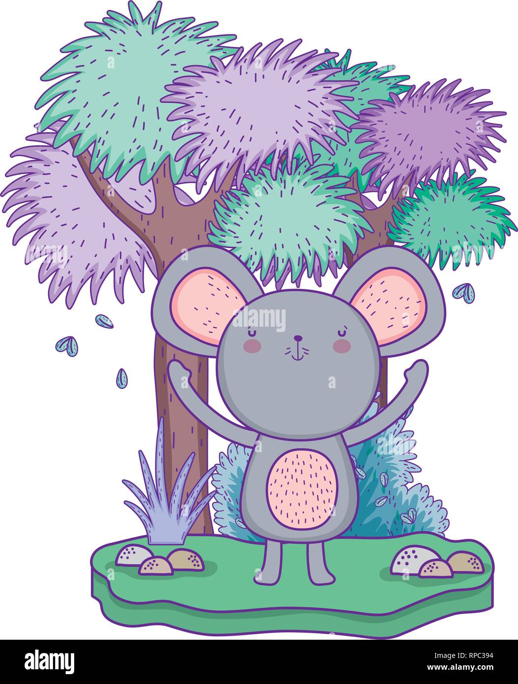 little mouse in the landscape Stock Vector Image & Art - Alamy