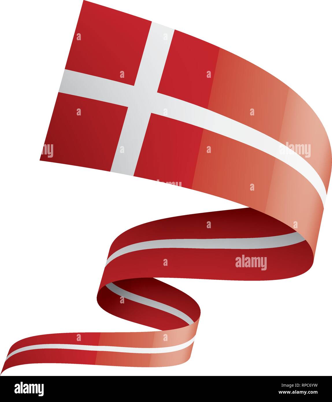 Denmark flag, vector illustration on a white background Stock Vector ...